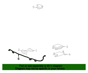 2007-2014 GM Chevy GMC Rear Back Up Sensor Wire Harness OEM NEW Genuine ...