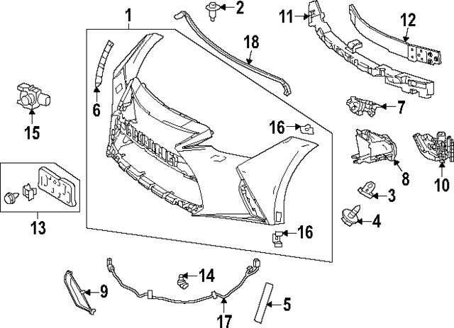 52143-53050 - Bumper Bracket - 2021-2024 Lexus | My L Parts