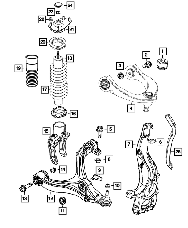 2016-2022 Dodge Durango Suspension Shock Absorber Kit, Right 68299144AE ...