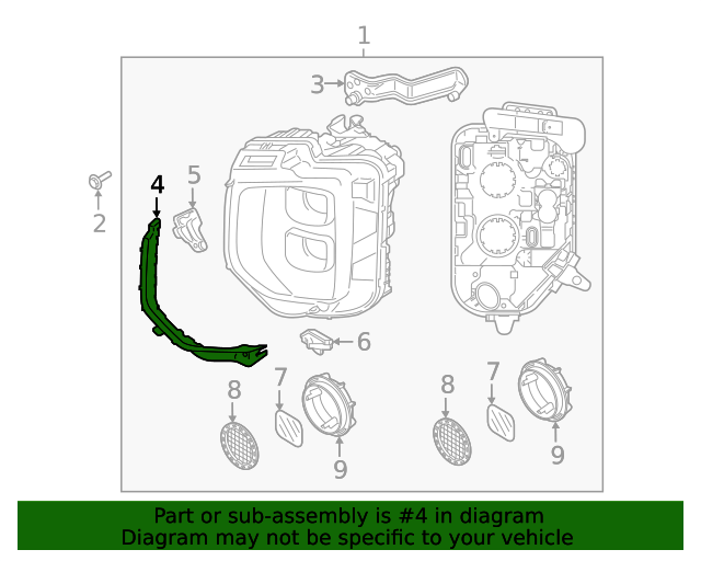 92158-S8000 - Headlight Bracket 2020-2022 Hyundai Palisade ...