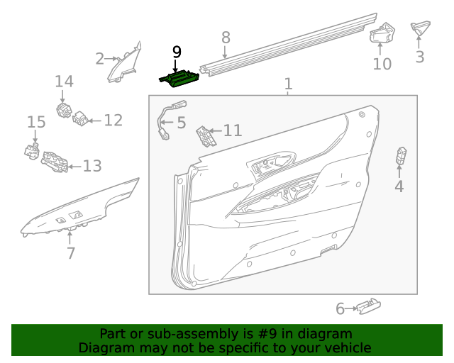 68192-62010 - Door Window Belt Weatherstrip Spacer - 2021-2023 Toyota ...