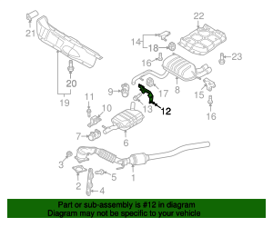 5N0-253-461-M - Exhaust System Hanger Bracket 2014-2018 Volkswagen ...