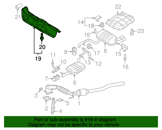 2009-2018 Volkswagen Heat Shield 5N0-825-671-D | vwpartscente