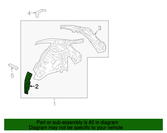 64321-T2A-A00ZZ - Quarter Panel Extension 2013-2017 Honda Accord ...