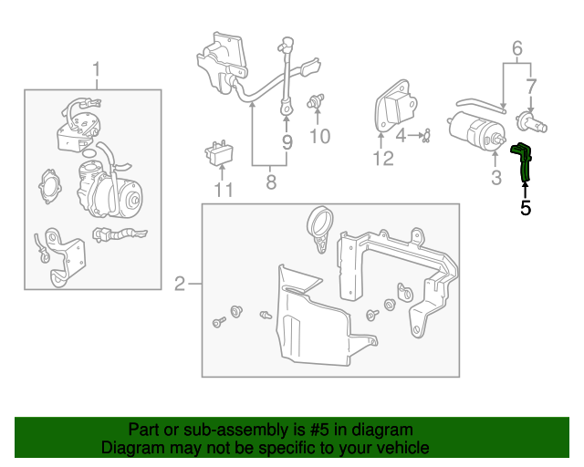 1998-2011 GM Automatic Level Control Air Compressor Tube 88952486 GM ...