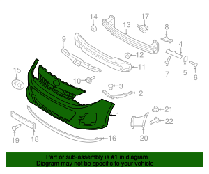 86511-1W700 - Bumper Cover 2015-2017 Kia Rio | Kia.Parts Store