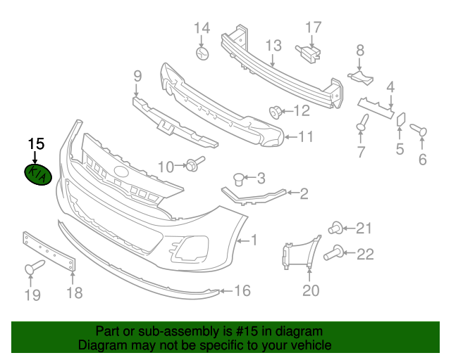 2015-2017 Kia Rio OEM NEW KIA Nameplate Ornament Emblem Logo-Assembly ...
