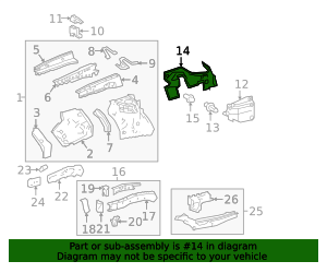 53784-48020 - Fender Apron Insulator 2018-2022 Lexus | AutoNation Parts