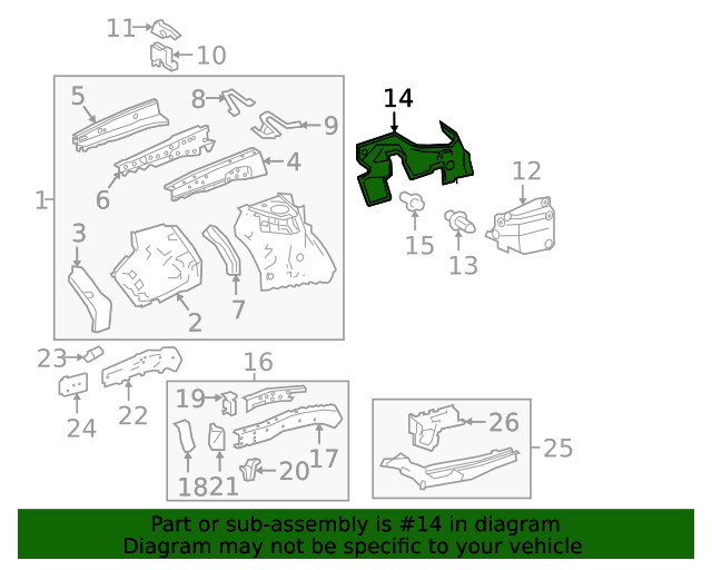 53784-48020 - Fender Apron Insulator 2018-2022 Lexus | AutoNation Parts