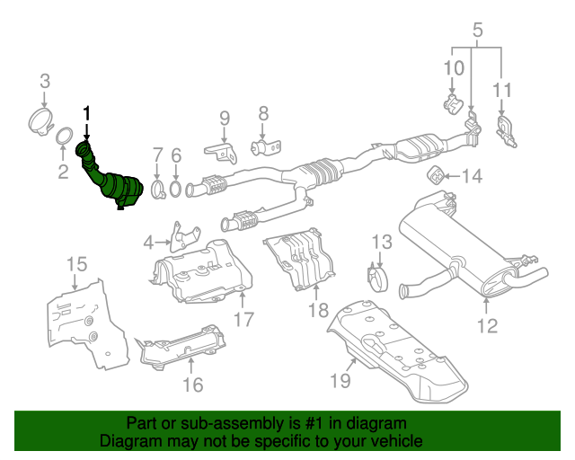 276-140-98-13 - Catalytic Converter 2017-2023 Mercedes-Benz GLC 43 AMG ...