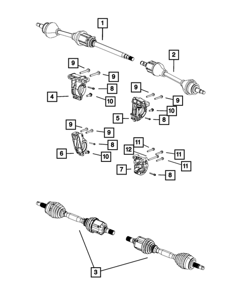 Front Axle Drive Shafts for 2017 Jeep Compass | Mopar Factory Parts