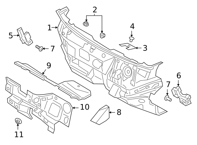 2021-2023 Ford Insulator Pad m1pz78023a61a | TascaParts.com