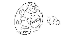 2011-2022 GM Sparkle Silver Center Cap with GMC Logo 09597806 ...