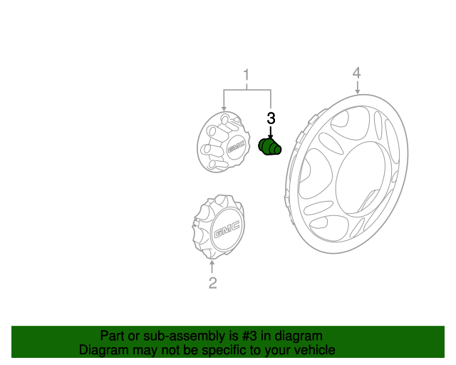 2011-2023 GM Wheel Lug Nut Cap 9597782 | TascaParts.com