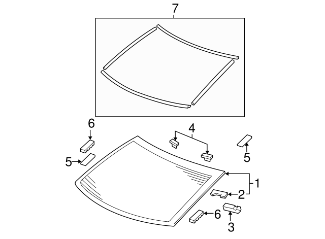 91568-SNA-003 - Back Glass Fastener 2006-2011 Honda Civic | Honda Parts ...
