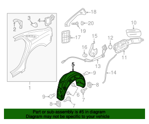 4H0-810-171-D - Wheelhouse Liner 2011-2018 Audi | Audi OEM Parts