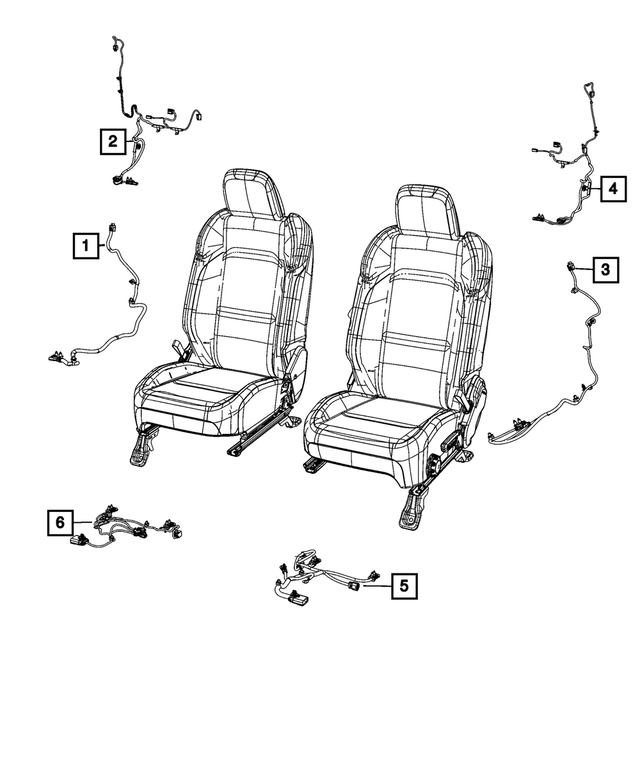 2024 Jeep Wrangler Seat Wiring 68606567AB | Mopar Estores