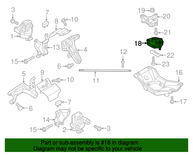 8K0-399-151-DK - Trans Mount 2013-2017 Audi S5 | Audi OEM Parts