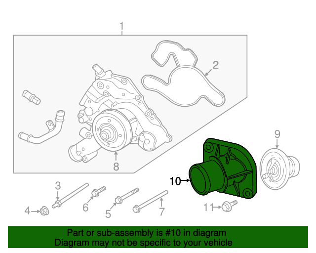 2014-2020 Ram Thermostat Housing 4893177AD | TascaParts.com