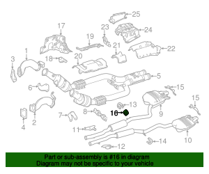 2013-2023 Mercedes-Benz Muffler & Pipe Hanger 231-492-00-44 | MB Online ...