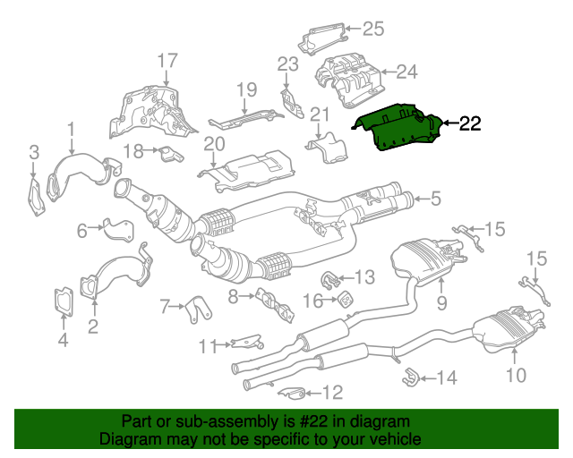 222-682-30-00 - Heat Shield 2014-2021 Mercedes-Benz | AutoNationParts.com