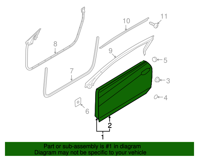 2013-2016 Hyundai Genesis Coupe Door Shell 76004-2M001 | QuirkParts