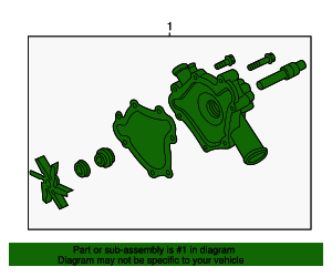 1993-2003 Mopar Engine Water Pump 68382493AA | TascaParts.com