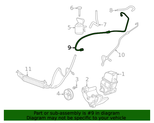 2021-2023 GM Power Brake Booster Inlet Hose 84668007 | GMPartsDirect.com