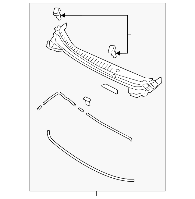 2013-2017 Hyundai Elantra GT Cowl Grille 86150-A5000 | OEM Parts Online
