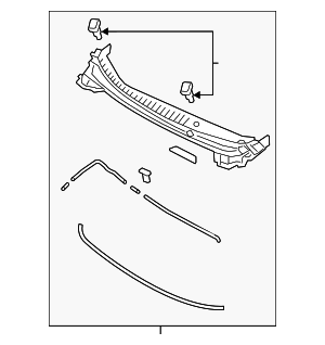 2013-2017 Hyundai Elantra GT Cowl Grille 86150-A5000 | OEM Parts Online
