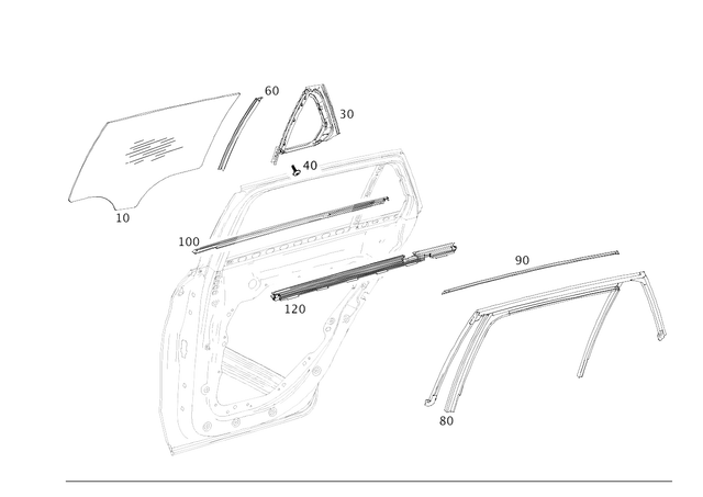 2016-2022 Mercedes-Benz Side Window, Fixed 253-730-03-00 | Mercedes ...