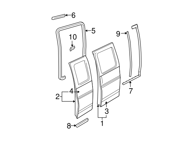 1996-2024 Intermediate Side Door Outer Panel 23283999 | GM Parts Center