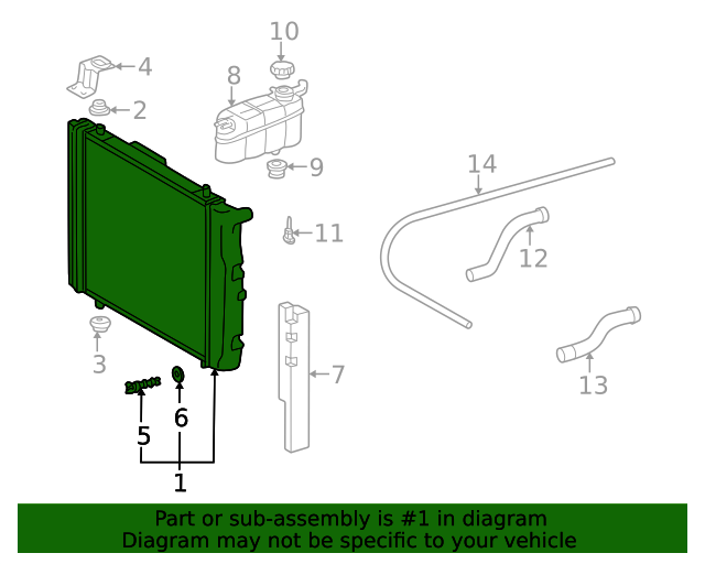 461-500-01-02 - Radiator 2011-2015 Mercedes-Benz G 550 | Mercedes-Benz ...