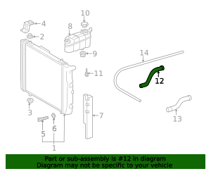 463-500-23-75 - Radiator Hose 2009-2012 Mercedes-Benz G 550 | Mercedes ...