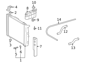 463-500-08-88 - Engine Coolant Overflow Hose 2009-2011 Mercedes-Benz G ...