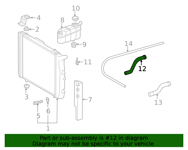 463-500-23-75 - Radiator Hose 2009-2012 Mercedes-Benz G 550 | Mercedes ...