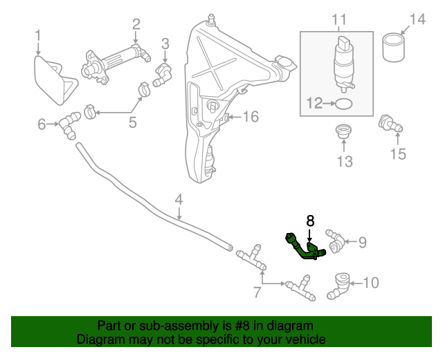 2011-2018 Audi Spray Jet 4H0-955-187 | European OEM Parts Direct