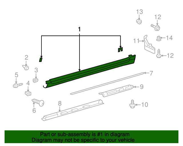 2012 Lexus ES350 Rocker Molding 75851-33907-B2 | OEM Parts Online