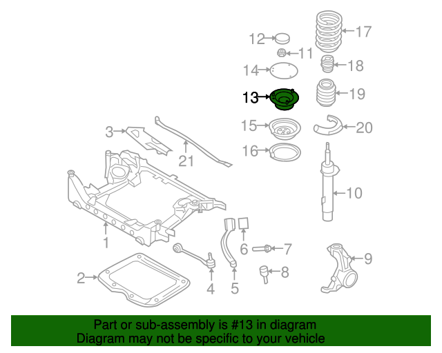 Genuine BMW 31-33-6-775-097 | Strut Support | FREE Shipping on Most ...