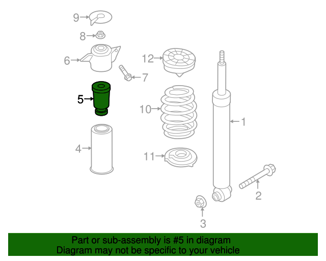 2018-2024 Audi Jounce Bumper 80A-512-131-E | OEM Parts Online