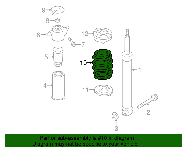 2018-2023 Audi Coil Spring 80A-511-115-BE | Genuine Audi Parts