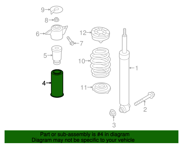 4M0-512-137-B - Shock Absorber Bellows 2017-2024 Audi | AutoNation Parts