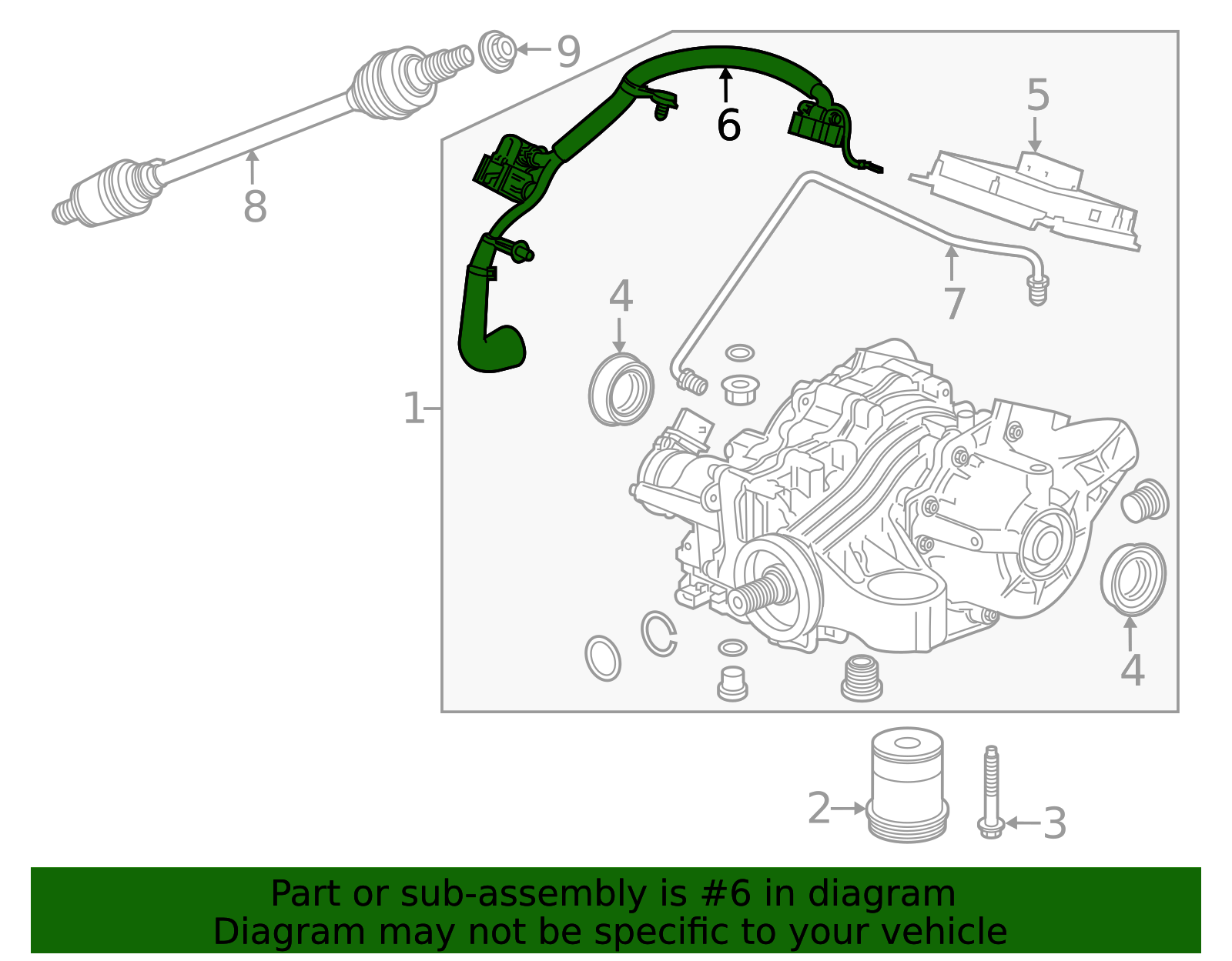 23269742 - Rear Differential Clutch Control Module Harness 2017-2022 GM ...