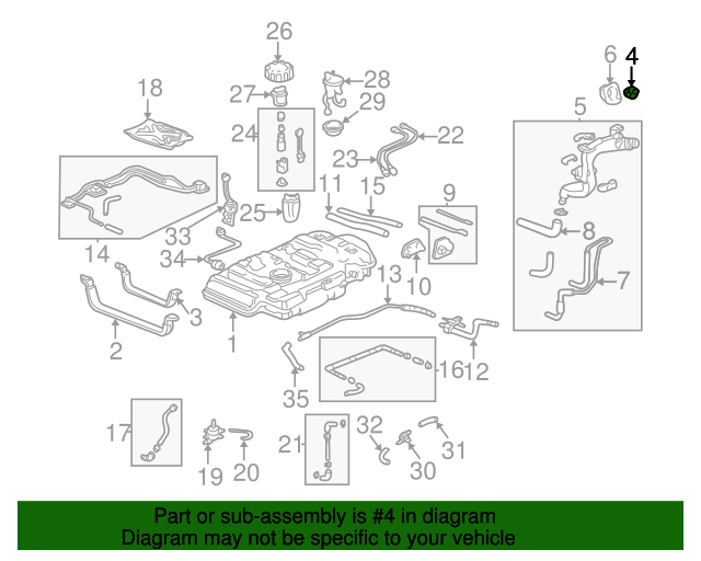 17670-S0X-A02 - Fuel Tank Cap 2002-2004 Honda | AutoNationParts.com