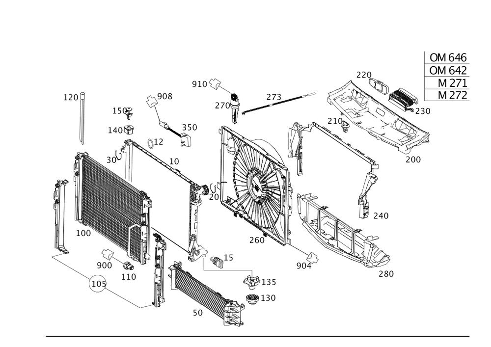 204-500-30-03 - Radiator 2008-2017 Mercedes-Benz | Mercedes-Benz USA Parts