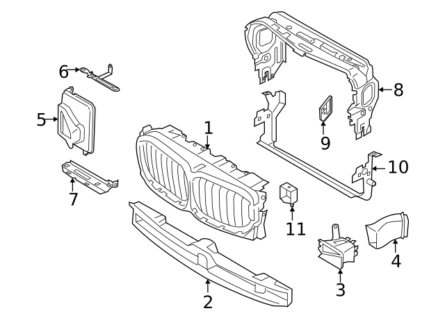 51748495363 - 2020-2021 BMW X6 Upper Duct (51-74-8-495-363) | BMW of ...