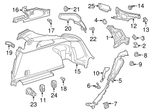 2020 Mercedes-Benz Lower Pillar Trim 253-690-53-00-9051 | MB OEM Parts