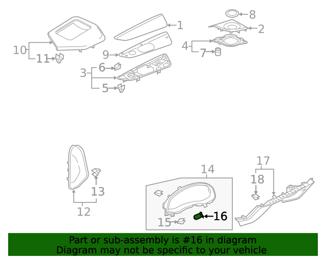 2019-2024 Audi Cluster Bezel Retainer Clip WHT-008-427 | OEM Parts Online