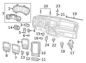 2019 Ram 1500 Start Button 68336255AC | TascaParts.com