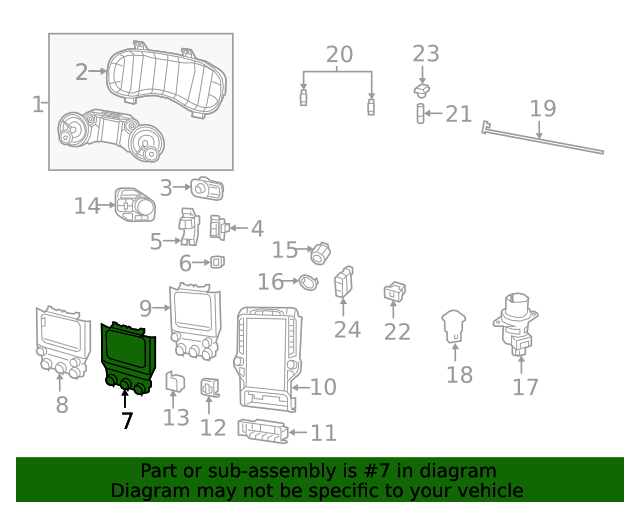 2020-2021 Ram 1500 Console 68420967ae | TascaParts.com